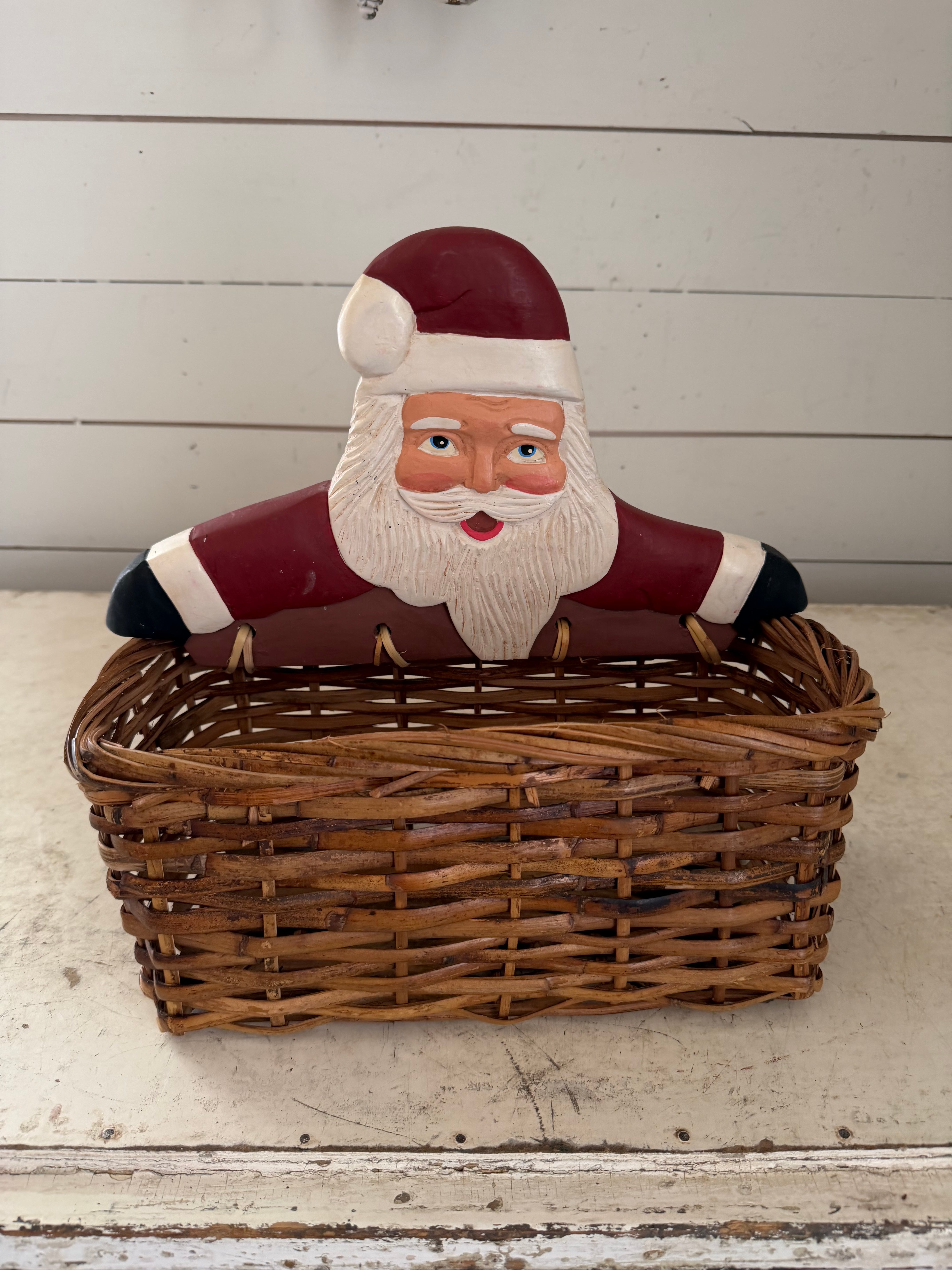 Vintage Santa Claus Wicker Basket – Jami Ray Vintage