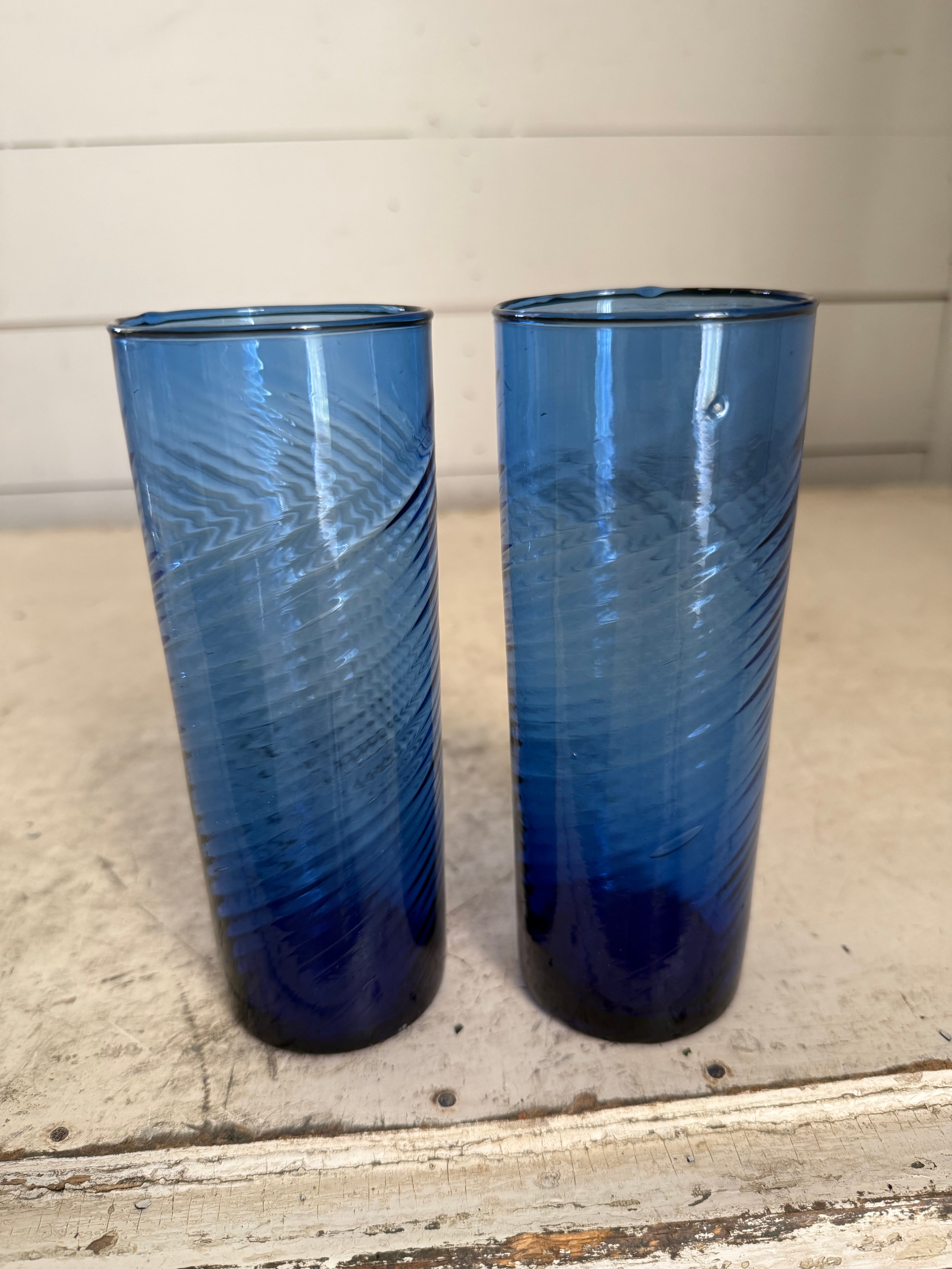 Spain Handblown Cobalt Glass Tumblers Handblown Blue Glass sold indivi ...