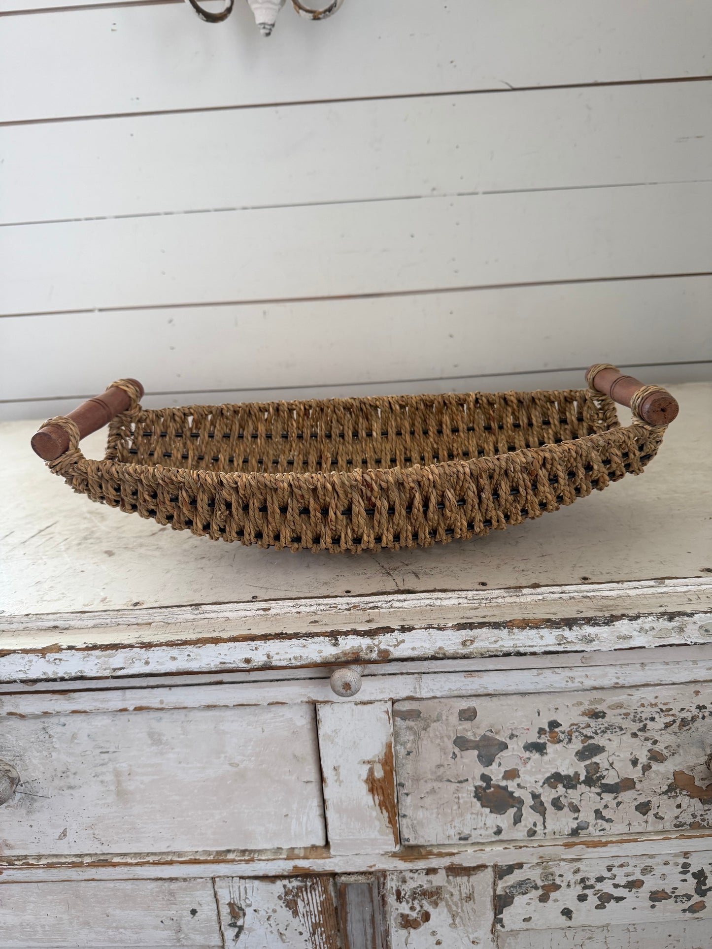 Woven Bread and Fruit Basket with Wood Handles - jacks pick – Jami Ray ...