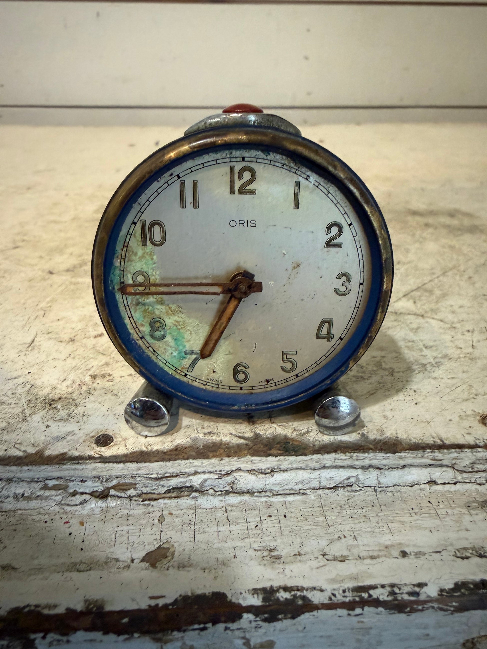 Vintage Oris Swiss wind-up alarm clock as is – Jami Ray Vintage