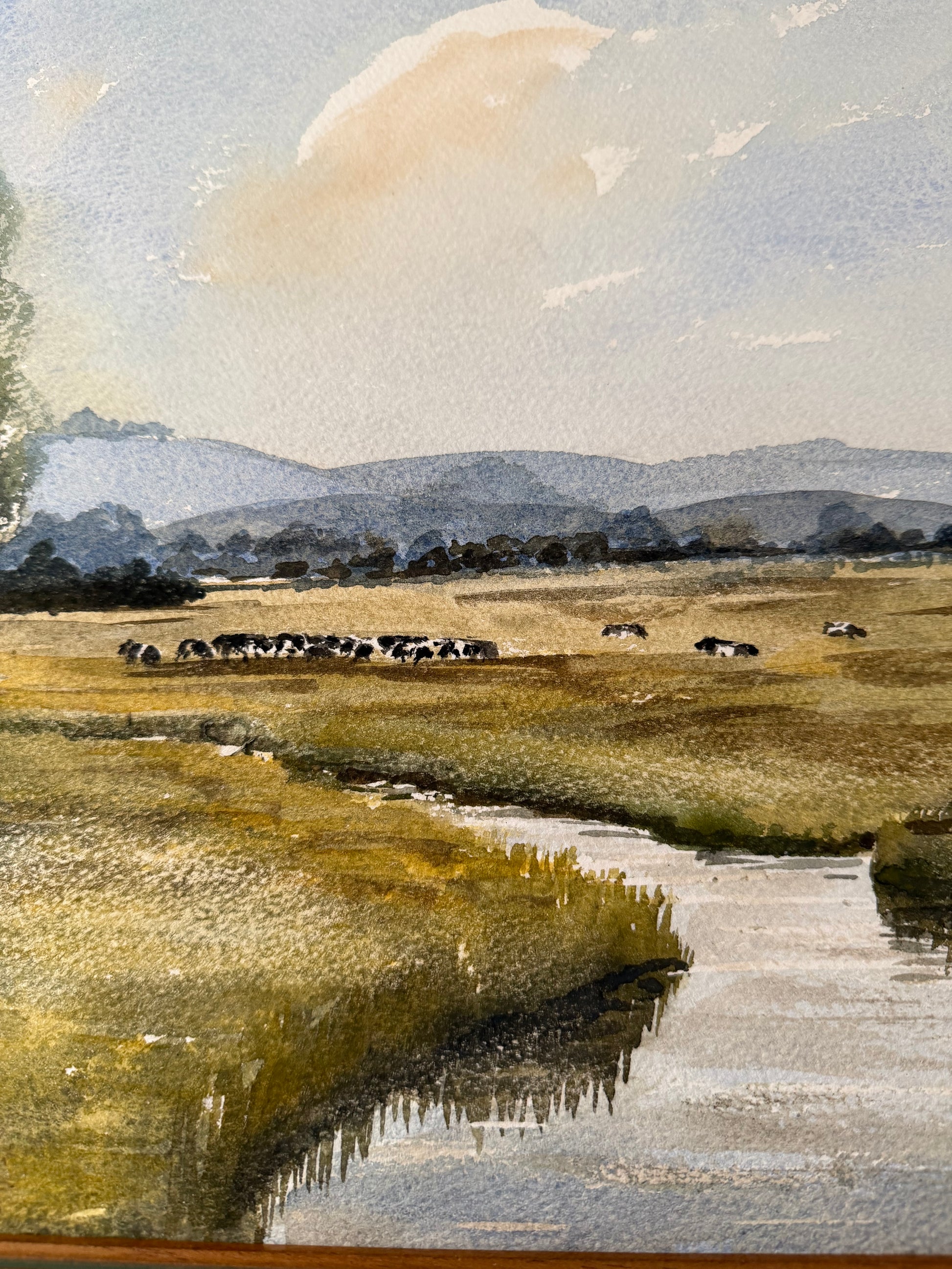 Original English Countryside Watercolor - Wood Frame – Jami Ray Vintage