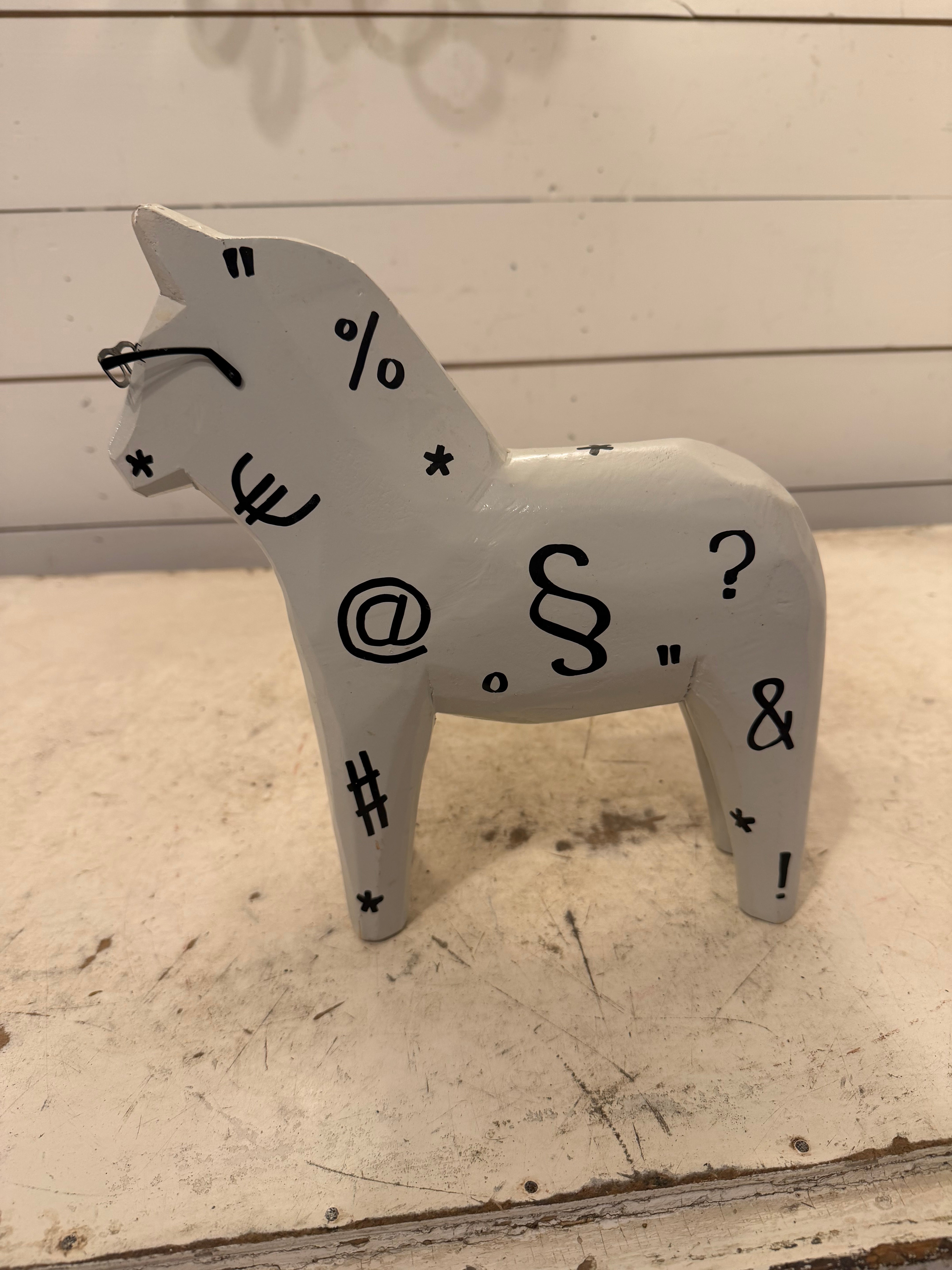Large IKEA Off White DALA HORSE Wood Figurine will get makeover – Jami ...