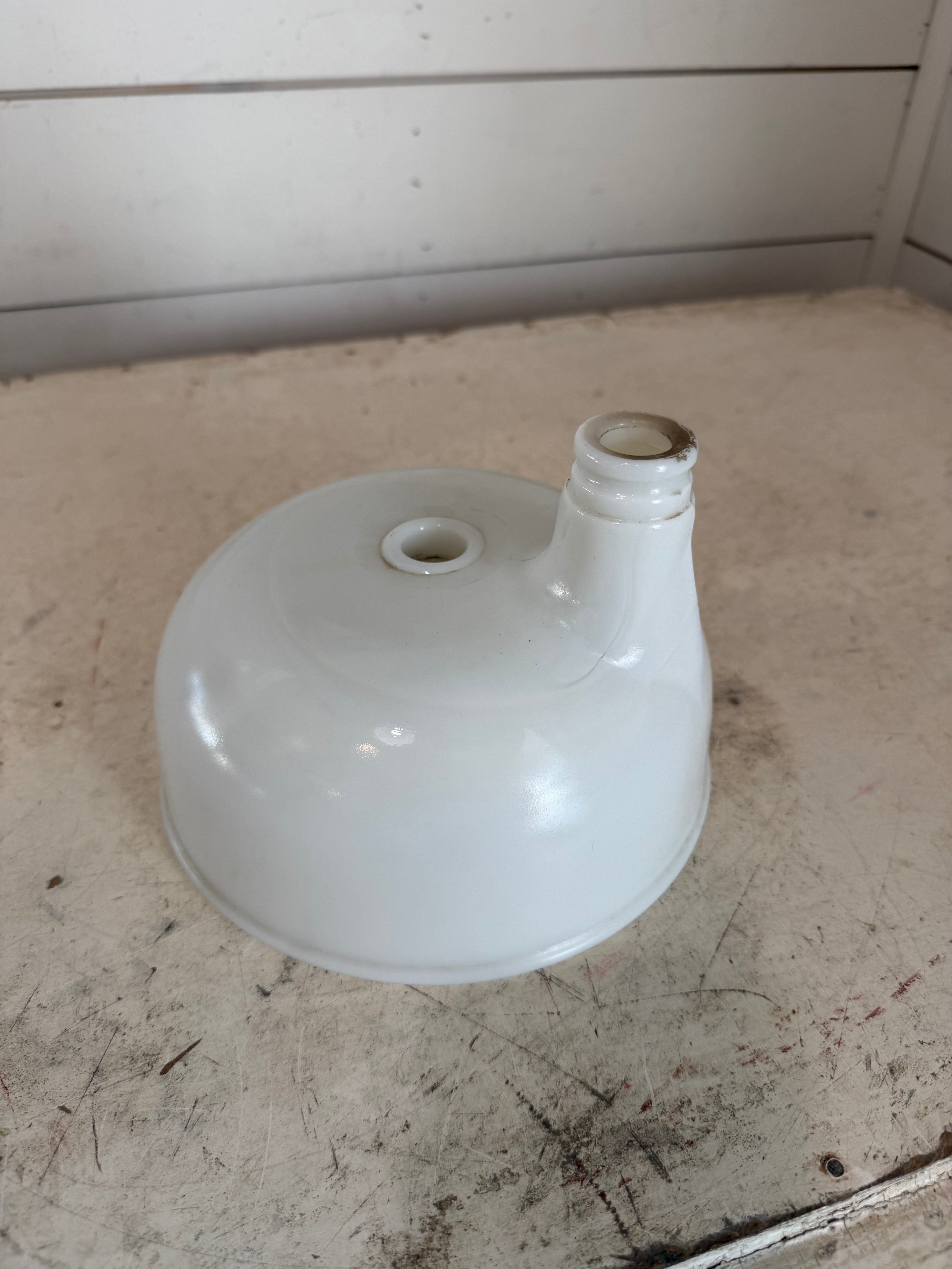 Vintage Milk Glass Electric Mixer funnel Attachment For Sunbeam or Ham ...
