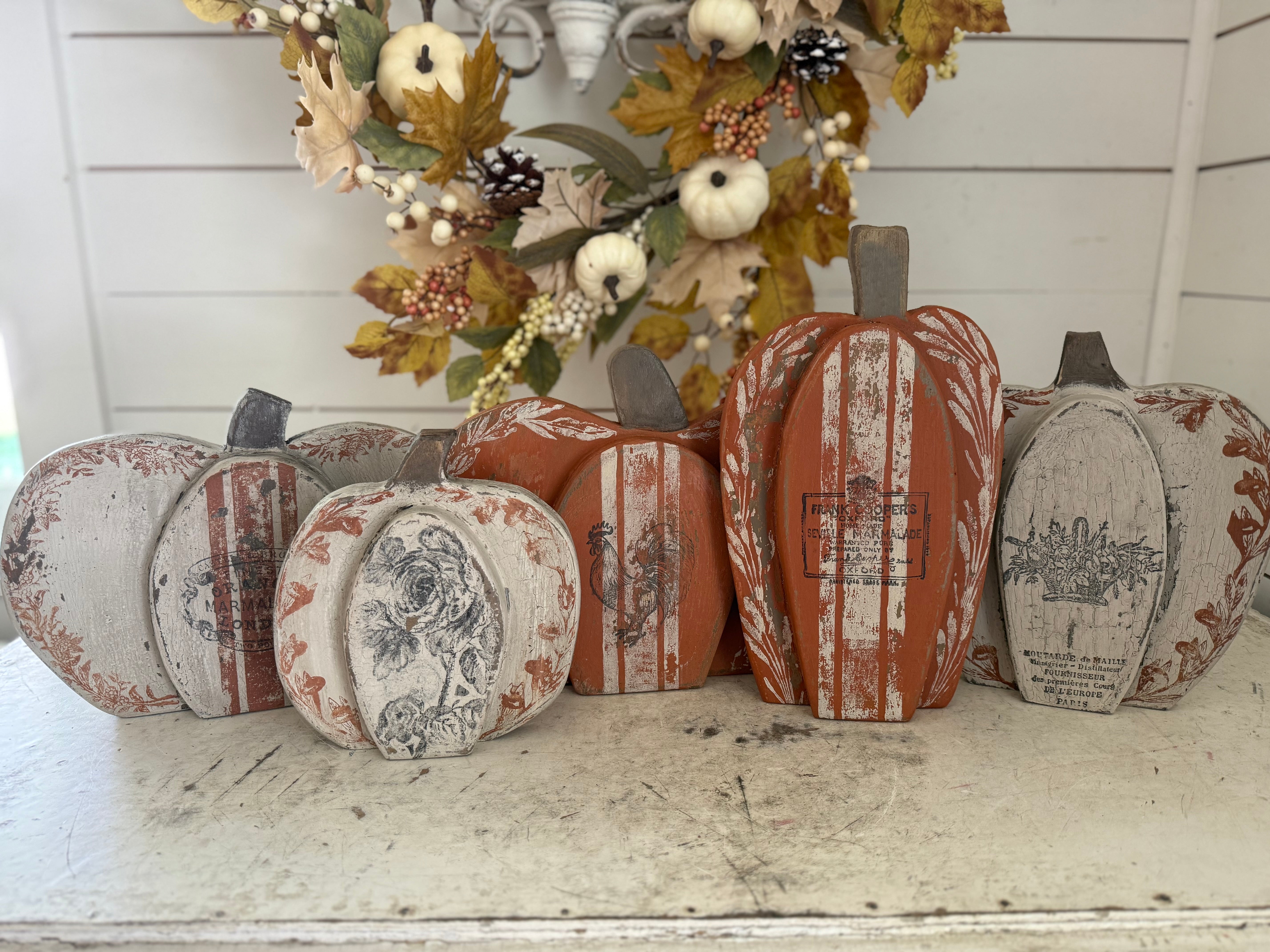 Hand cut Hand Painted & Stamped Pumpkins sold individually – Jami Ray ...