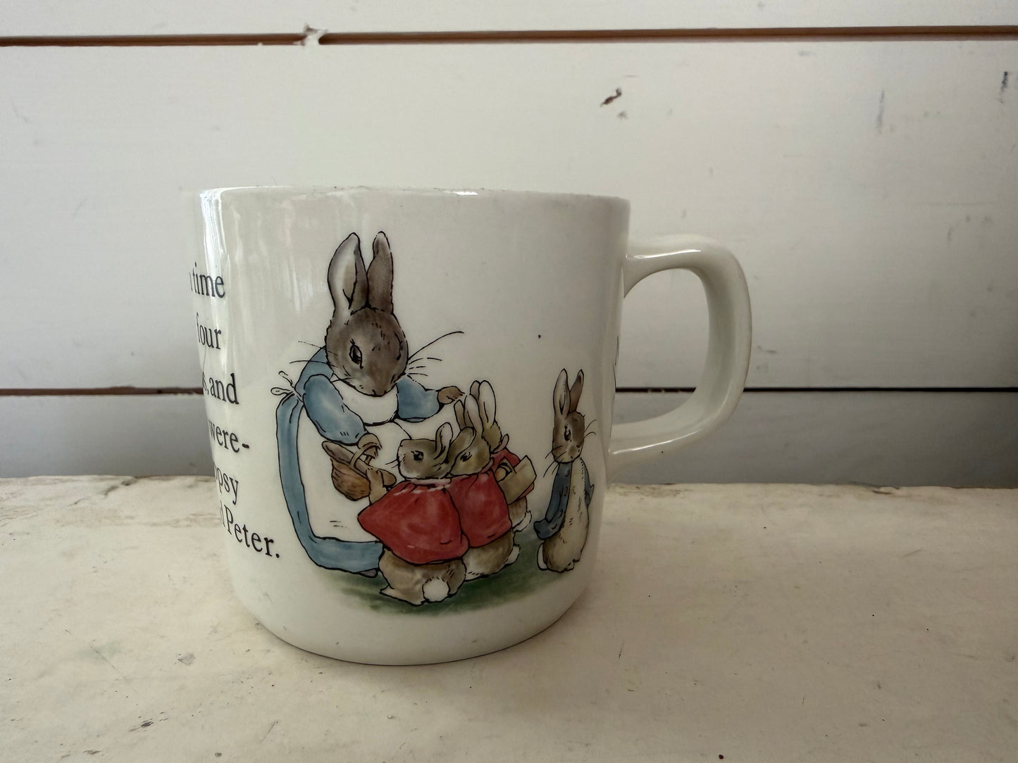 Wedgwood England porcelain Beatrix Potter story Peter Rabbit chid cup ...