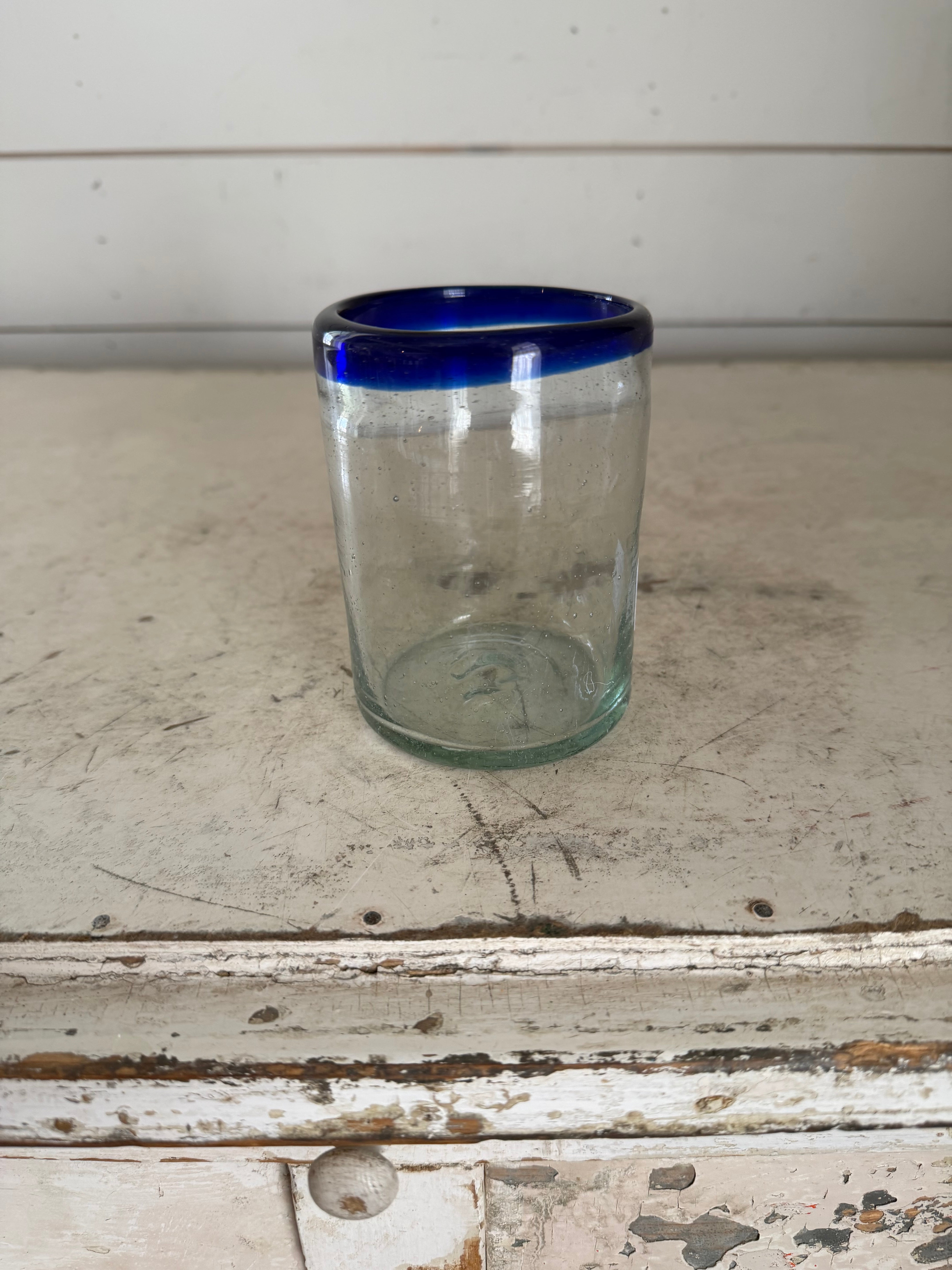 Hand blown cobalt blue lip Cup – Jami Ray Vintage