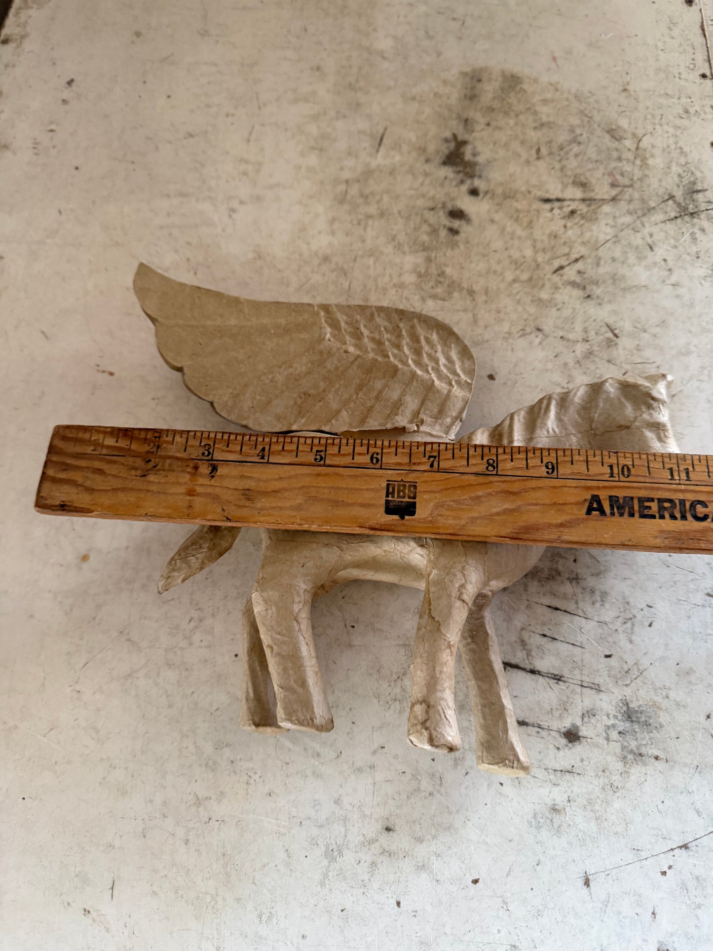 Paper Machet horse will get makeover wings removed and mounted on stan ...